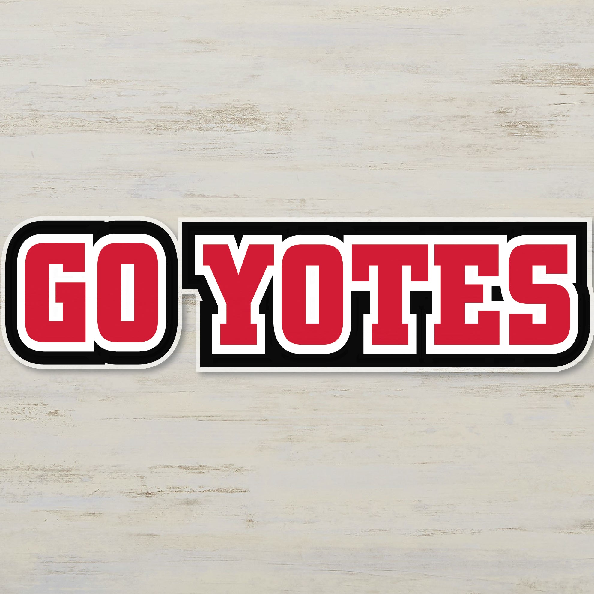 Decal 8" x 32" Go Yotes – USD Charlie's Store
